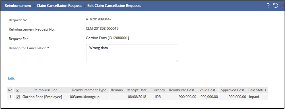 Request No.