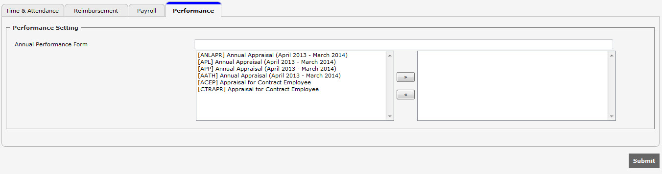 When the parameter configuration is done, click "Submit" to save the data.