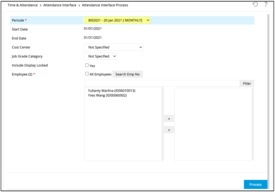 Complete the following information before starting the process: