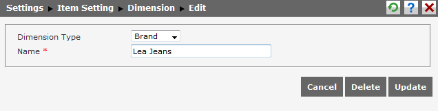 Edit Dimension Data